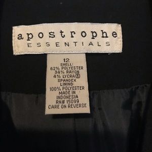 Apostrophe Essentials | Pants & Jumpsuits | Black Apostrophe Essentials Pantsuit Size 2 | Poshmark